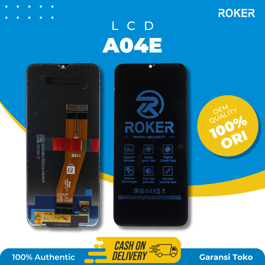 Jual LCD TOUCHSCREEN SAMSUNG A04E / A042 / A042F BLACK LCD TS FULLSET ORIGINAL BY ROKER | Shopee ...
