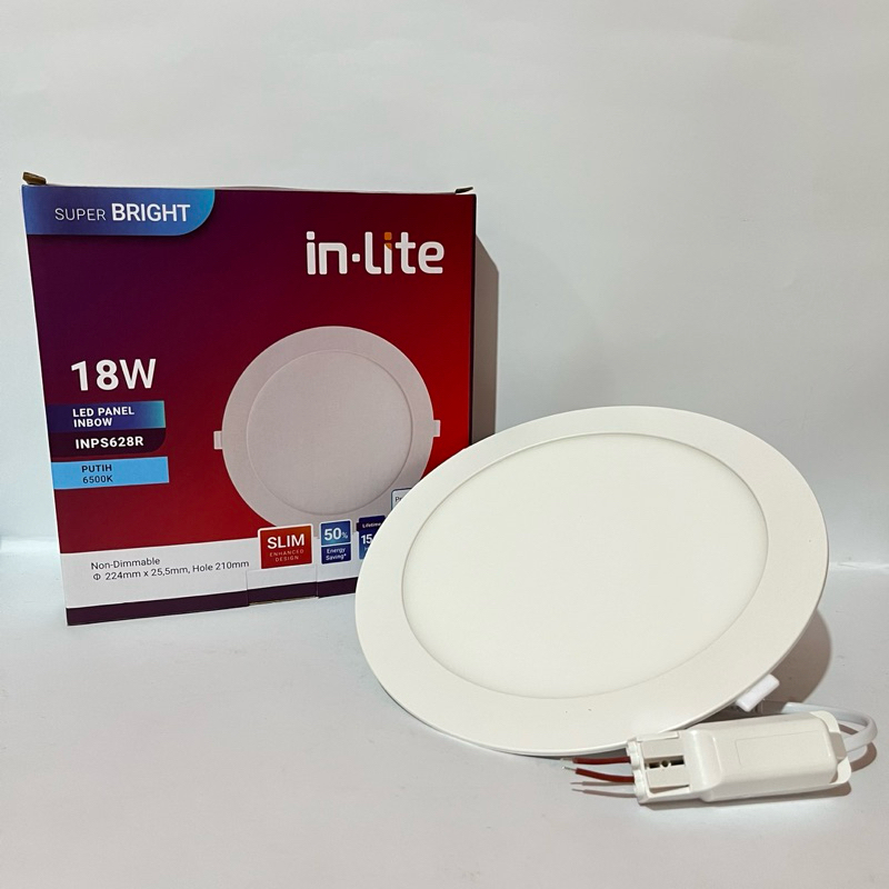 Jual Inlite Lampu LED Panel Light Downlight Inbow Slim Putih Cool ...