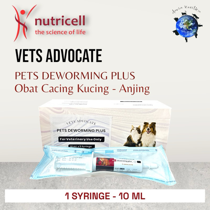 Jual Nutricell Vets Advocate Pets Deworming Plus - Obat Cacing Kucing ...