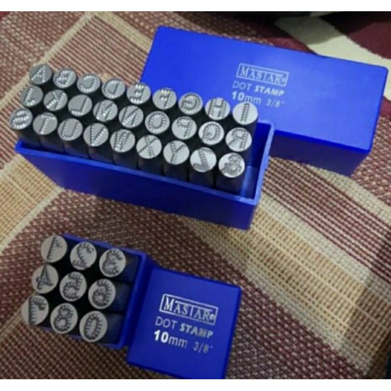Jual Set Huruf Angka Ketok Bintik 12mm - Figure Dot Stamp MASTAR ...