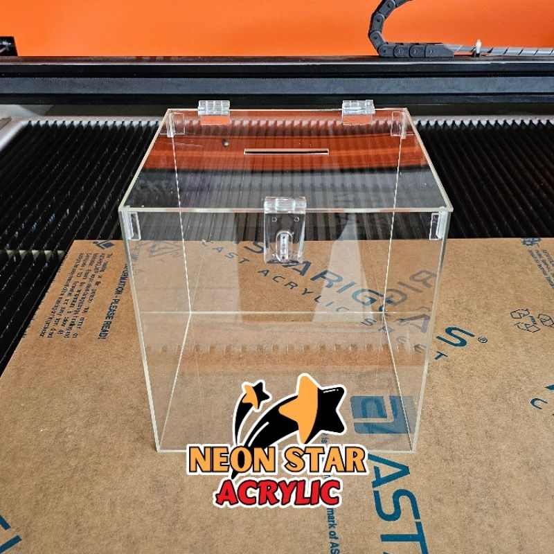 Jual Kotak Undian Akrilik 15×15×15cm / Kotak Amal / Box Akrilik ...
