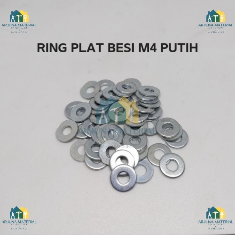 Jual Ring Plat Besi M4 Putih (100 pcs) | Shopee Indonesia