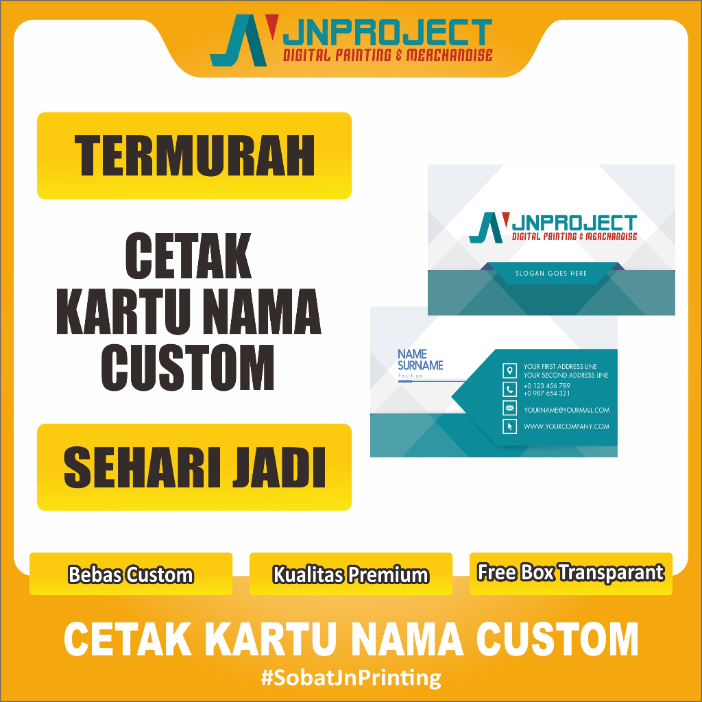 Jual Cetak Kartu Nama Custom | Kartu Nama Murah | Shopee Indonesia