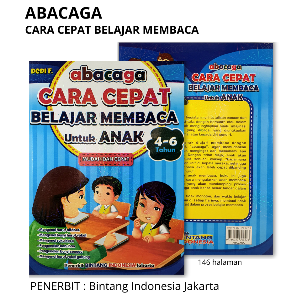 Jual ABACAGA - CARA CEPAT BELAJAR MEMBACA Untuk Anak-Anak Full Colour ...