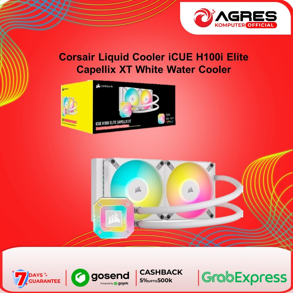 Jual Corsair Liquid Cooler iCUE H100i Elite Capellix XT White Water ...