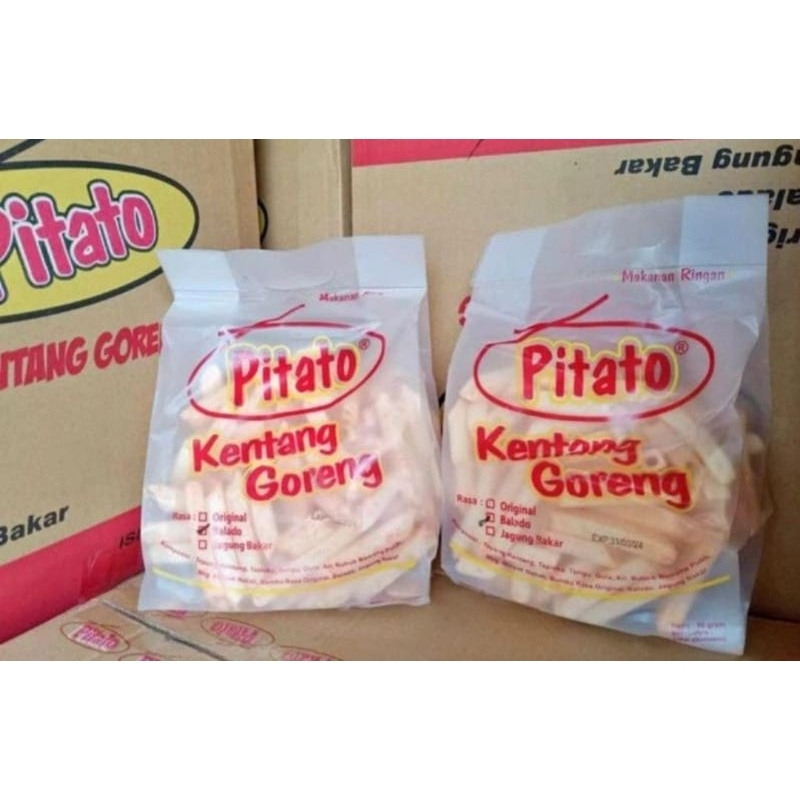 Jual Makanan Ringan Pitato Kentang Goreng Kemasan Mini 95gr | Shopee ...