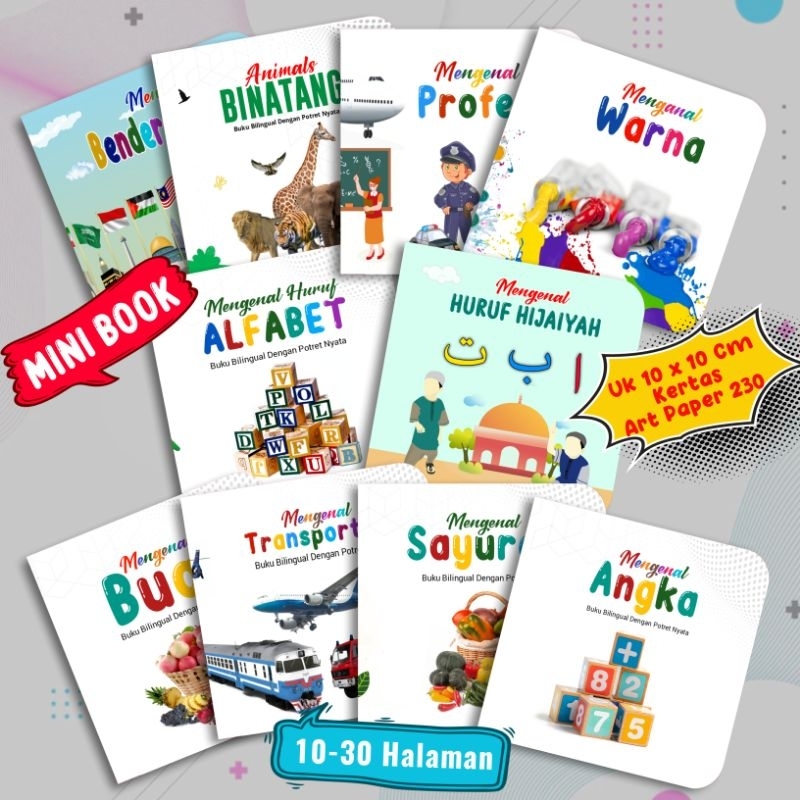 Jual MINI BOOK - BUKU PENGENALAN PENGETAHUAN ANAK BAYI, BILINGUAL ...