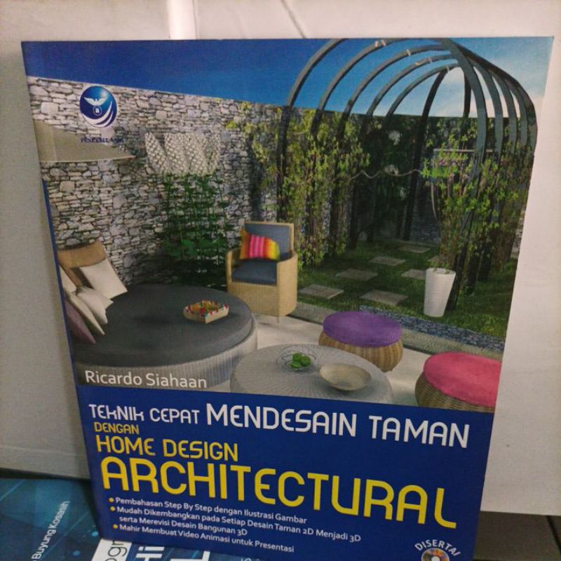 Jual buku teknik cepat mendesain taman dengan home design architectural ...