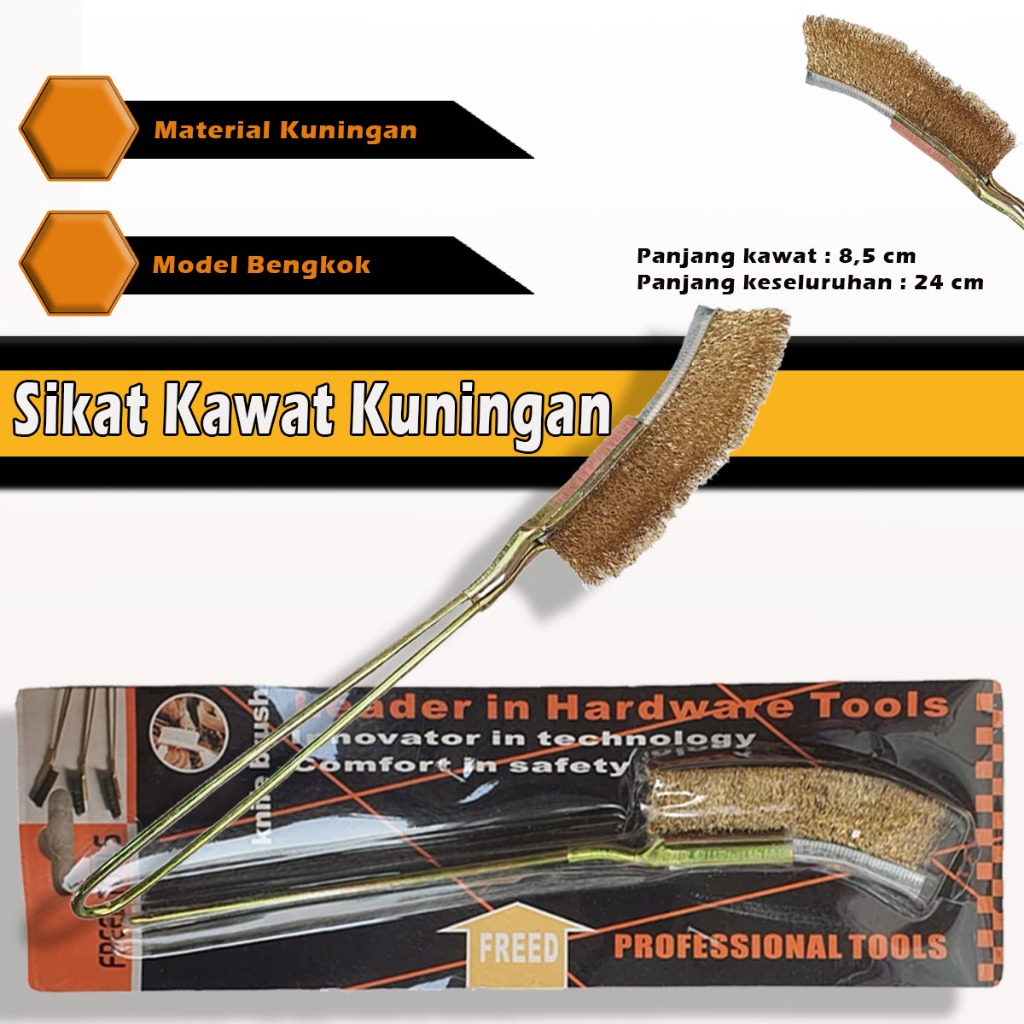 Jual Sikat Kerak Wire Brush Sikat Kawat Kuningan Bengkok Serbaguna ...