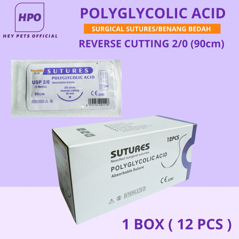 Jual Surgical suture PGA / Polyglycolic Acid / benang jahit operasi ...
