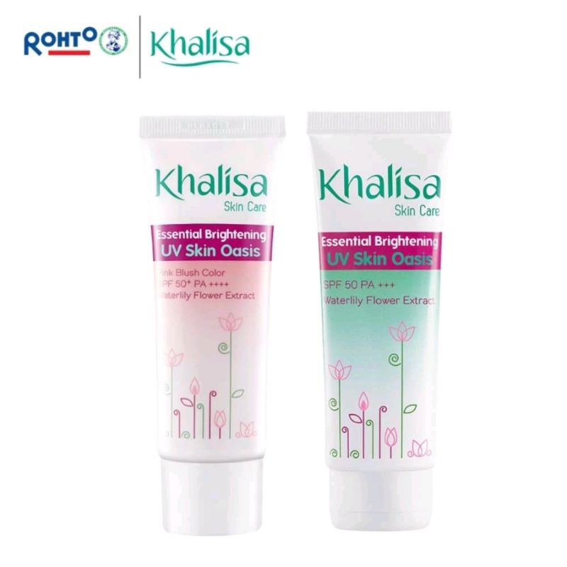 Jual Khalisa Essential Brightening UV Skin Oasis SPF50+ PA++++ - 40gr ...