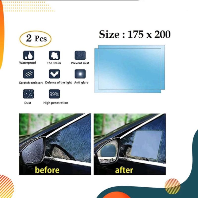 Jual Stiker kaca film mobil spion anti air embun hujan kabut jendela ...