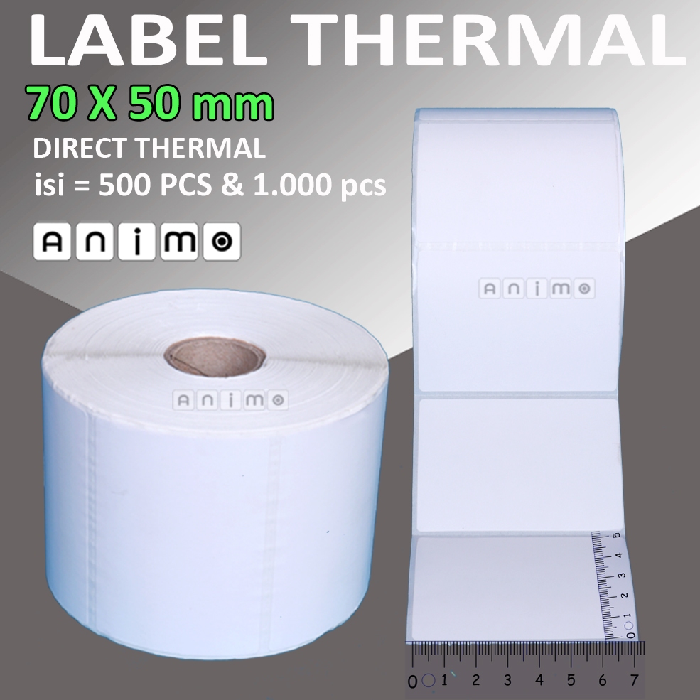 Jual LABEL THERMAL 70X50 = 1.000 Pcs - BARCODE Thermal 70 X 50 MM - 70 ...