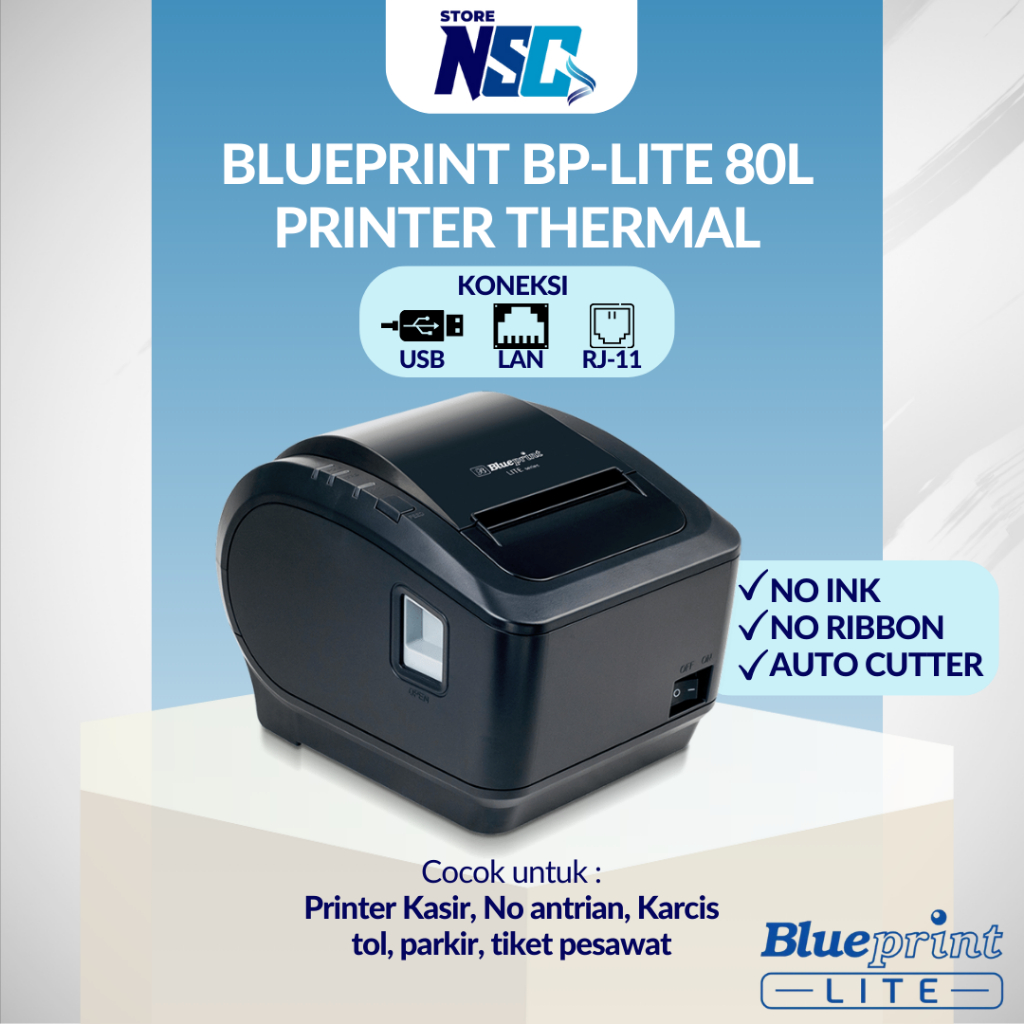 Jual BLUEPRINT BP-LITE 80L PRINTER THERMAL KASIR POS USB+LAN | Shopee ...