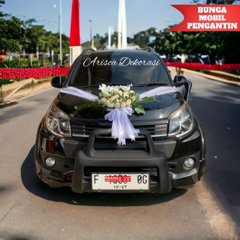 Jual BUNGA MOBIL PENGANTIN HIASAN MOBIL PENGANTIN DEKORASI PITA MOBIL ...