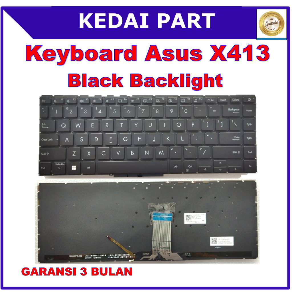 Jual Keyboard Asus VivoBook X413 E410 E410MAO S433EA Black Backlight ...