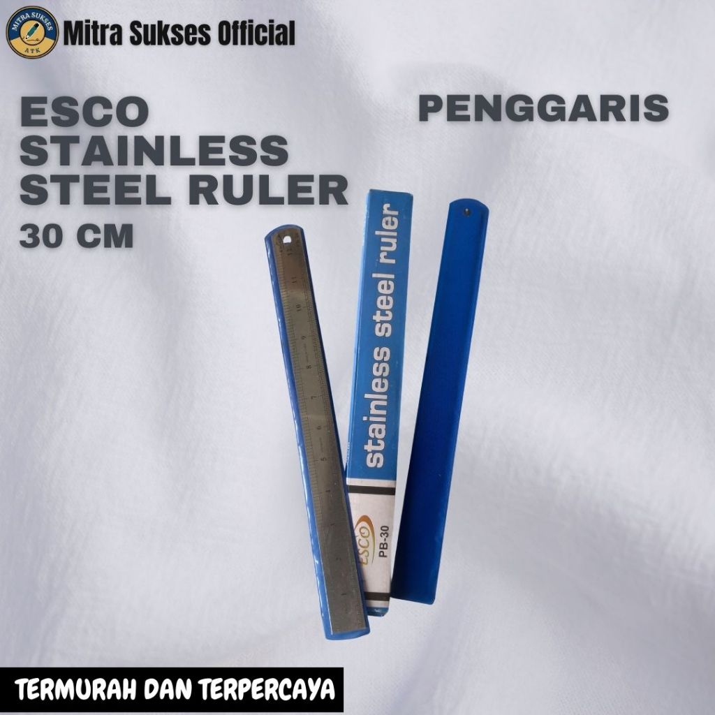 Jual Penggaris Stainless Steel ESCO 30 cm 1 PACK (12 Pcs) | Shopee ...