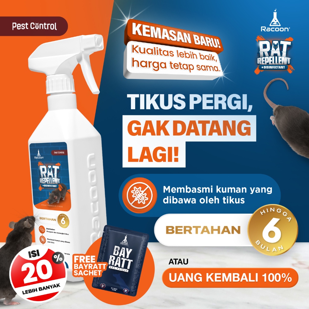 Jual RACOON Rat Repellent Spray Pengusir Tikus + Disinfectant Anti ...