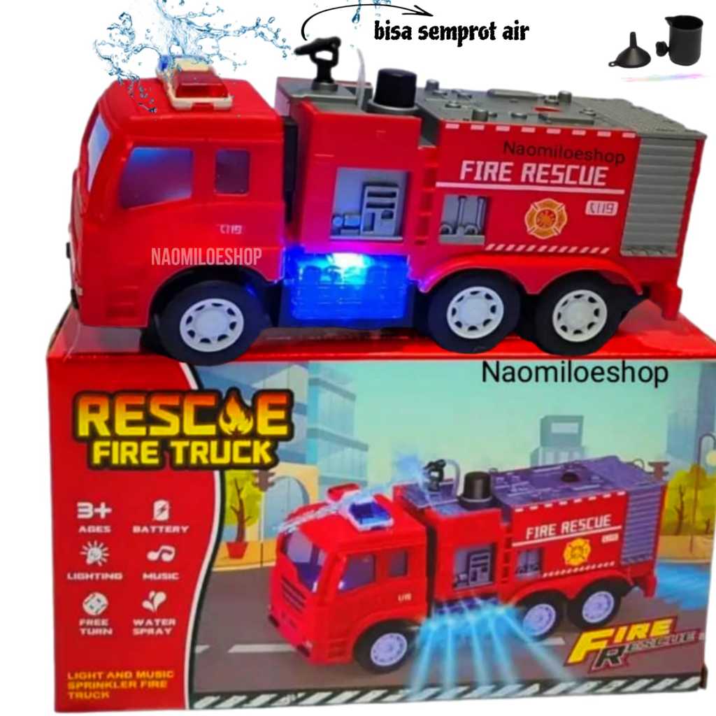 Jual Truk pemadam api siram air mainan mobil pemadam kebakaran semprot ...