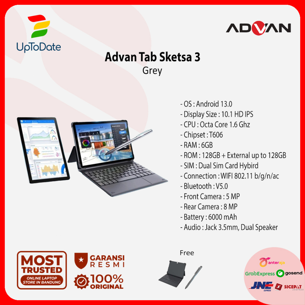 Jual Advan Tab Sketsa 3 10.1” HD IPS 6GB/128GB Android - Garansi Resmi ...