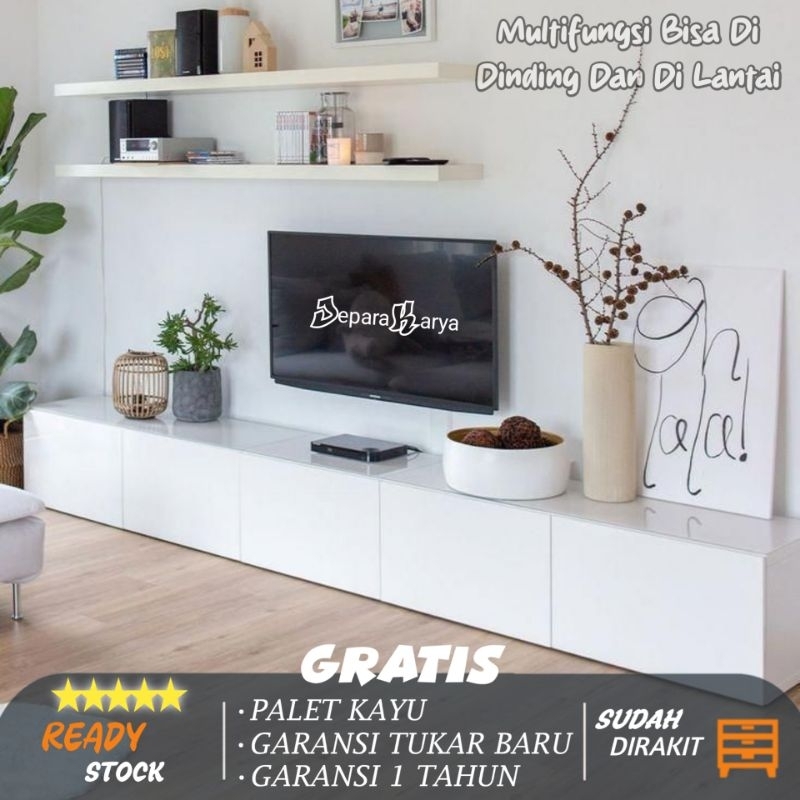 Jual Meja TV Melayang Lowboard (TG03) Meja TV Lantai 4 Laci Meja Tv ...