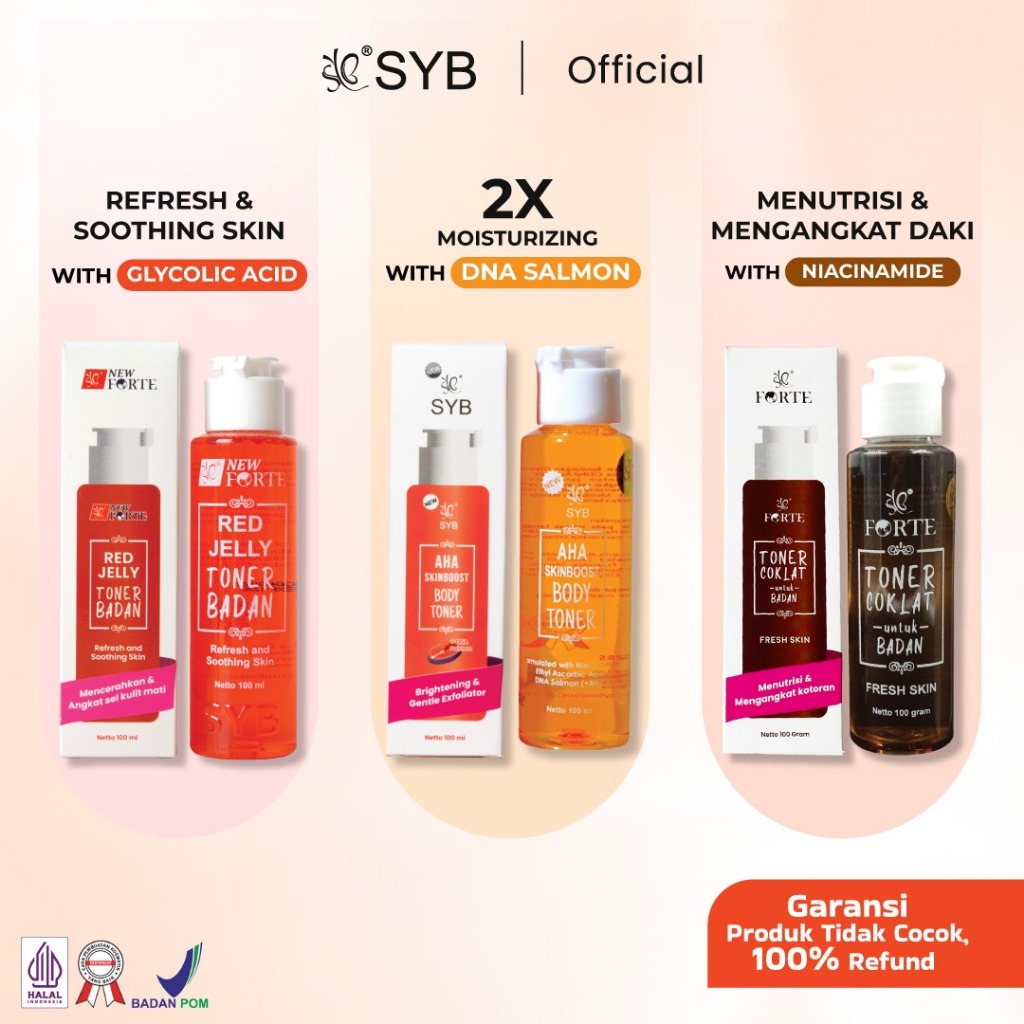 Jual SYB BUNDLING KINCLONG (TONER COKLAT, RED JELLY & AHA SKINBOOST ...