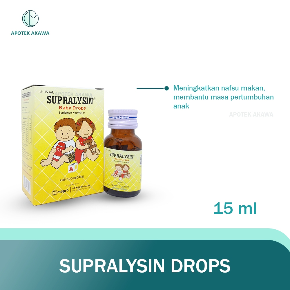 Jual SUPRALYSIN BABY DROPS 15 ML / VITAMIN ANAK / APOTEK AKAWA | Shopee ...