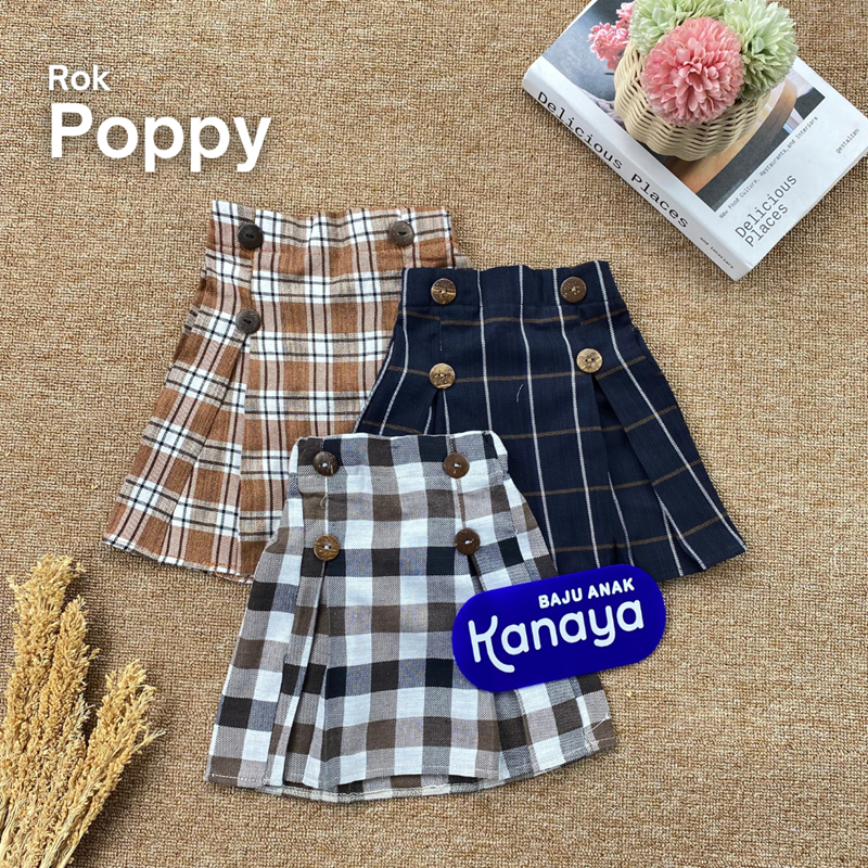 Jual 1-5TH ROK ANAK PENDEK POPPY SKIRT ANAK PEREMPUAN | Shopee Indonesia