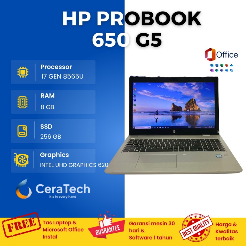 Jual HP PROBOOK 650 G5 I7 GEN 8 RAM 8 GB SSD 256 GB | Shopee Indonesia