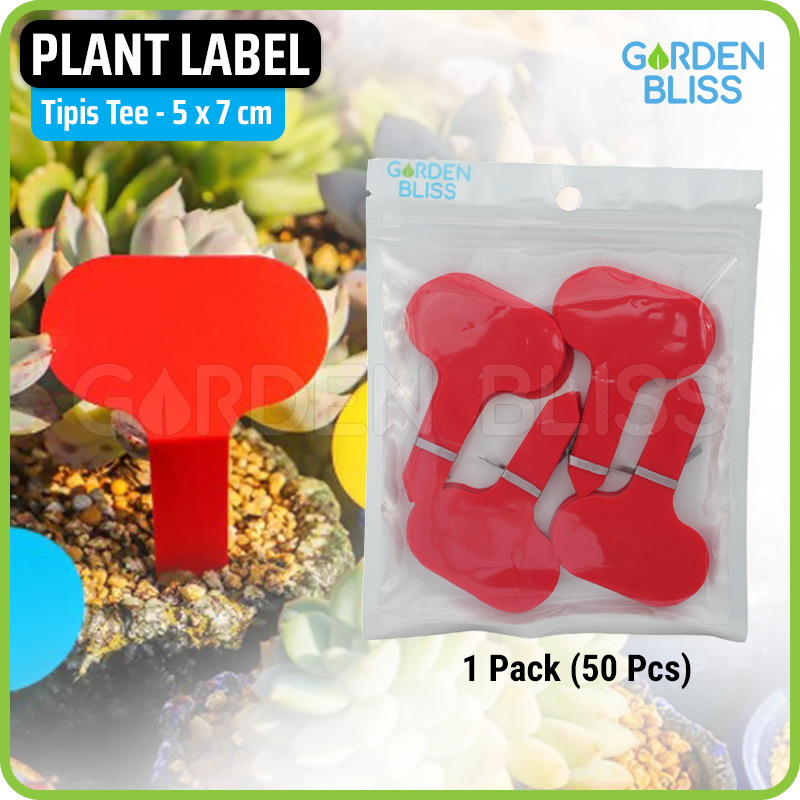 Jual 1 Pack (50 Pcs) - Plant Label Name Tag - Label Penanda Tanaman, Model Tee - T 5x7 cm ...