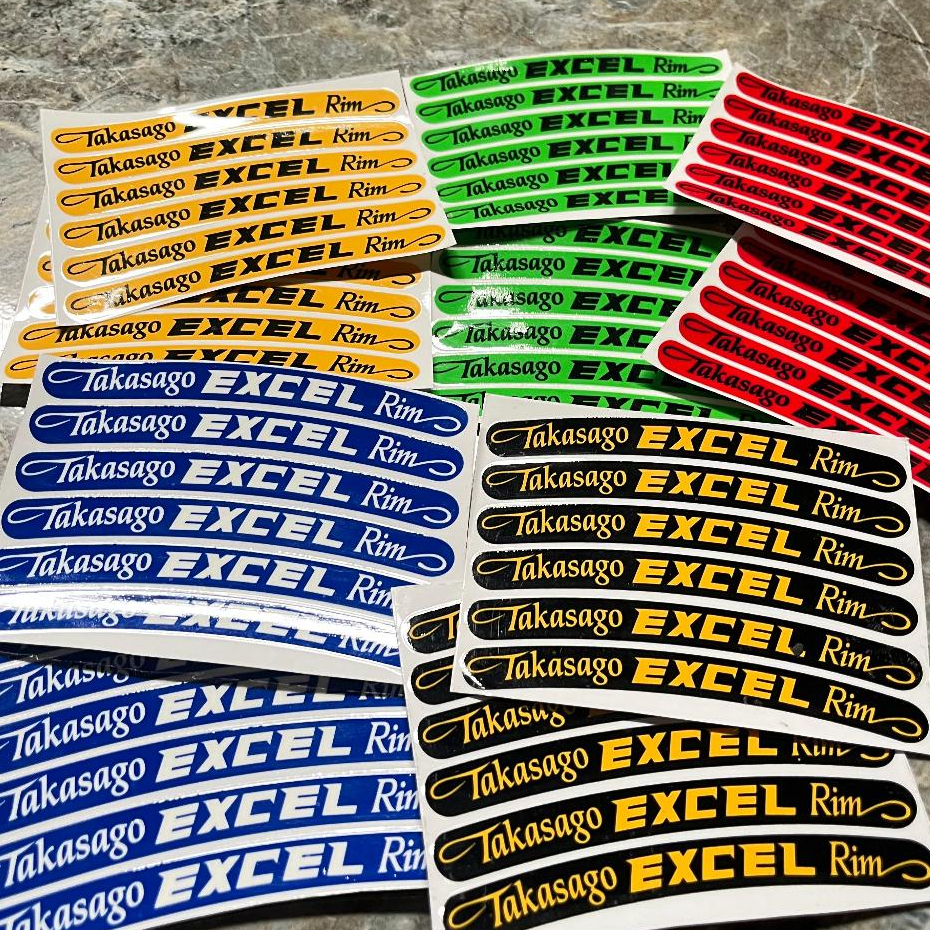 Jual Stiker List VELG TAKASAGO EXCEL ASIA THAILAND Sticker Excel UV ...