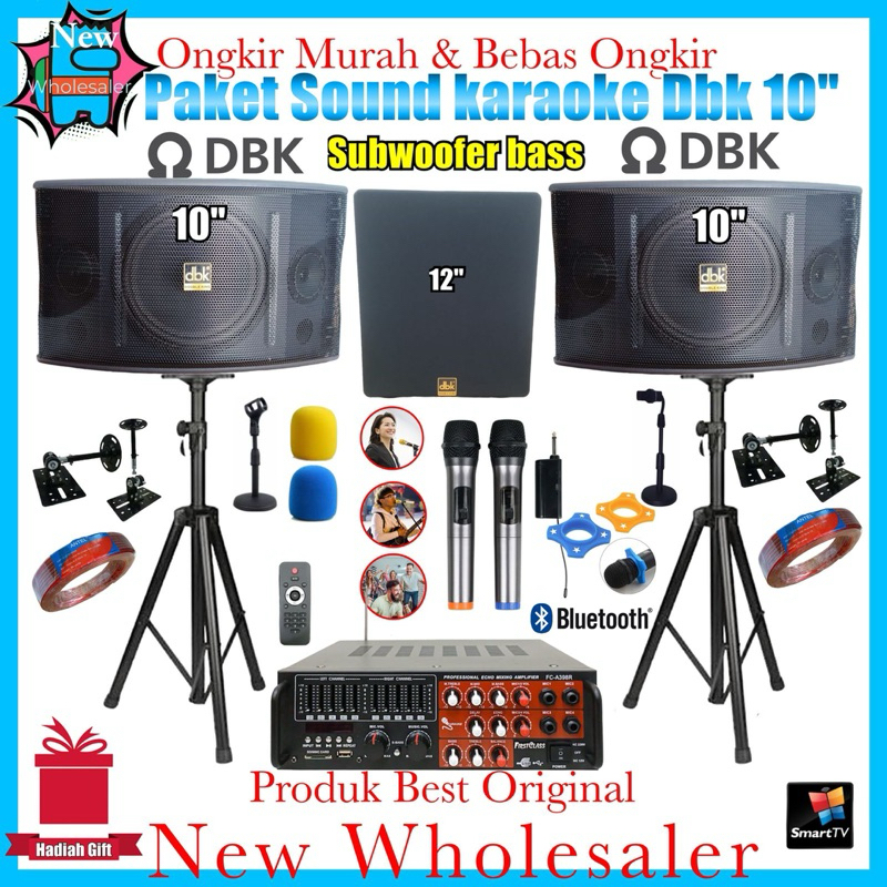 Jual Paket Karaoke Super DbK 10 inch plus Subwoofer 12inch Original Bass | Shopee Indonesia
