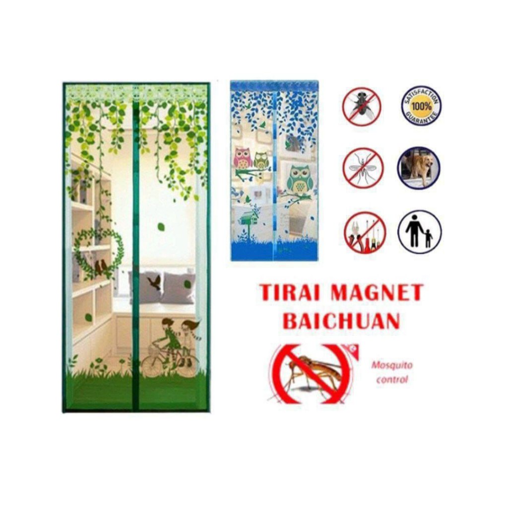Jual Tirai Magnet Motif Anti Nyamuk / Tirai Magnet Karakter Motif ...