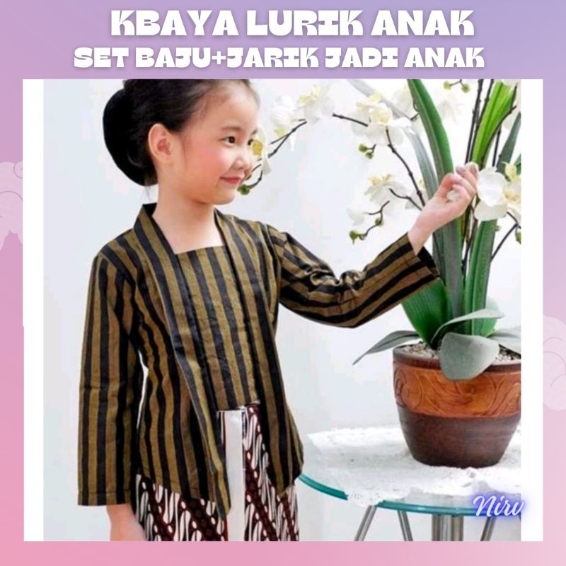 Jual Kebaya lurik anak/Baju lurik kebaya anak/set baju lurik anak ...