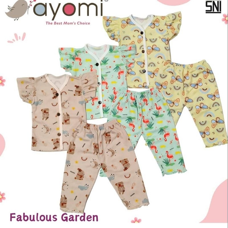 Jual AYOMI GIRLS SERIES LENGAN PENDEK RUFFLE KANCING DEPAN CELANA ...
