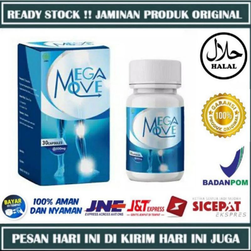 Jual Megamove Asli Original Obat Sendi Tulang Syaraf Nyeri Persendian Otot 100% Herbal Alami ...