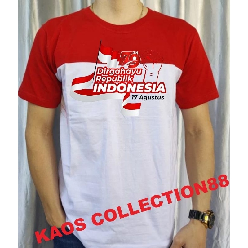Jual kaos kemerdekaan 17 agustus1945/hut/kaos merah putih 79 th merdeka ...
