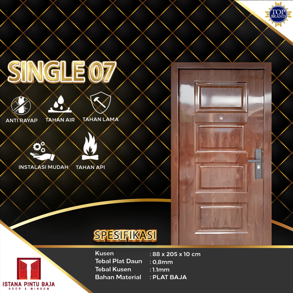 Jual IPB - (LUXURY SINGLE 0501) Pintu Baja Lengkap Full Set / Pintu Utama / Kamar / Kamar Mandi ...