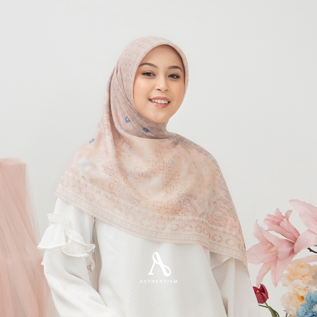 Jual KERUDUNG TERLARIS MOTIF BUNGA TERBARU SEGI EMPAT VOAL ULTRAFINE ...