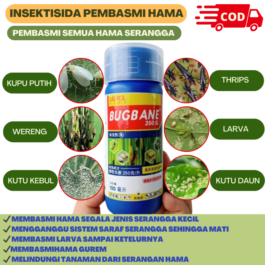 Jual Insektisida Sistemik Selektif Bugbane 100ML Pembasmi Hama Wereng ...