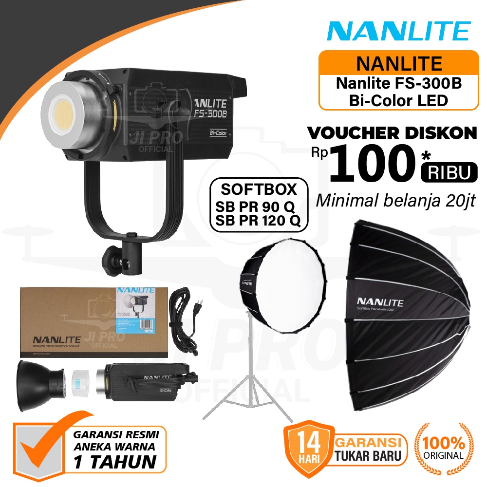 Jual Nanlite FS-300B Bi-Color LED Video Light FS300B FS 300B Resmi ...