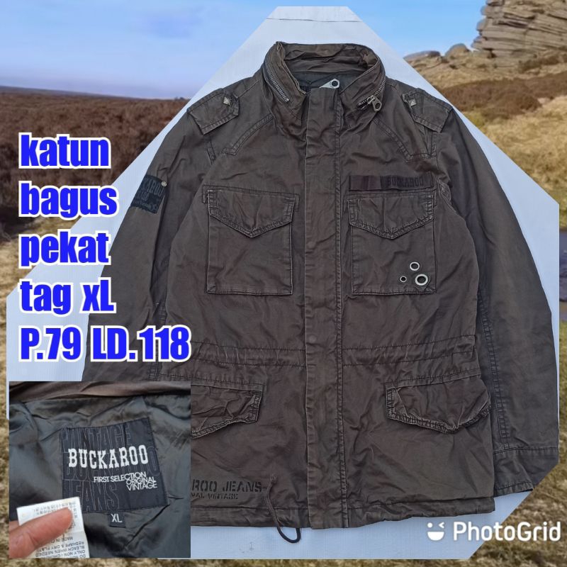 Jual jaket parka army military m65 buckaroo vintage xl | Shopee Indonesia
