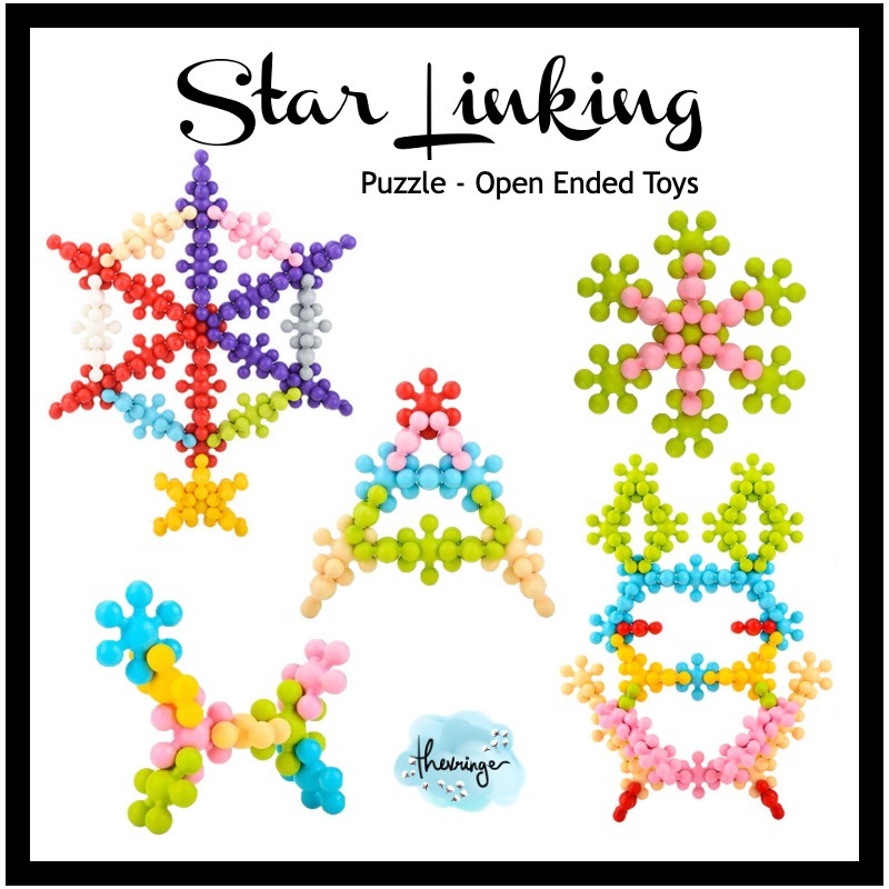 Jual Star Linking Puzzle Open Ended Toys Mainan Anak Menyambungkan ...