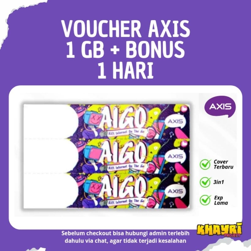 Jual VOUCHER AXIS AIGO 1GB + BONUS 1 HARI | Shopee Indonesia