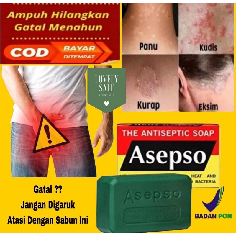 Jual ASEPSO ORIGINAL Sabun Gatal Scabies Panu Kadas Kurap Kutu air ...