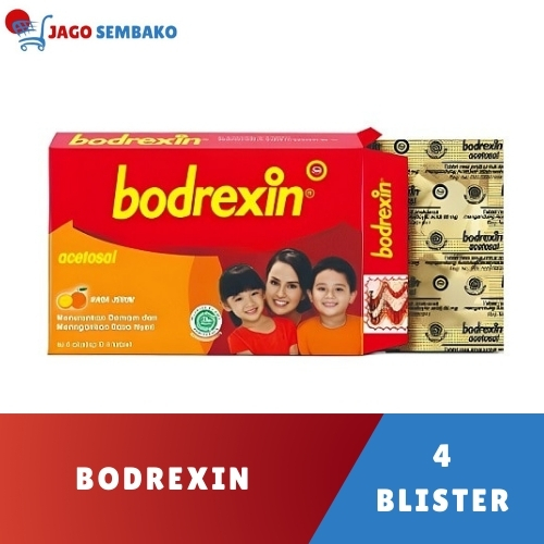 Jual Bodrexin Tablet Obat Demam Anak - 1 Box 4 Blister / Strip 4 Tablet ...