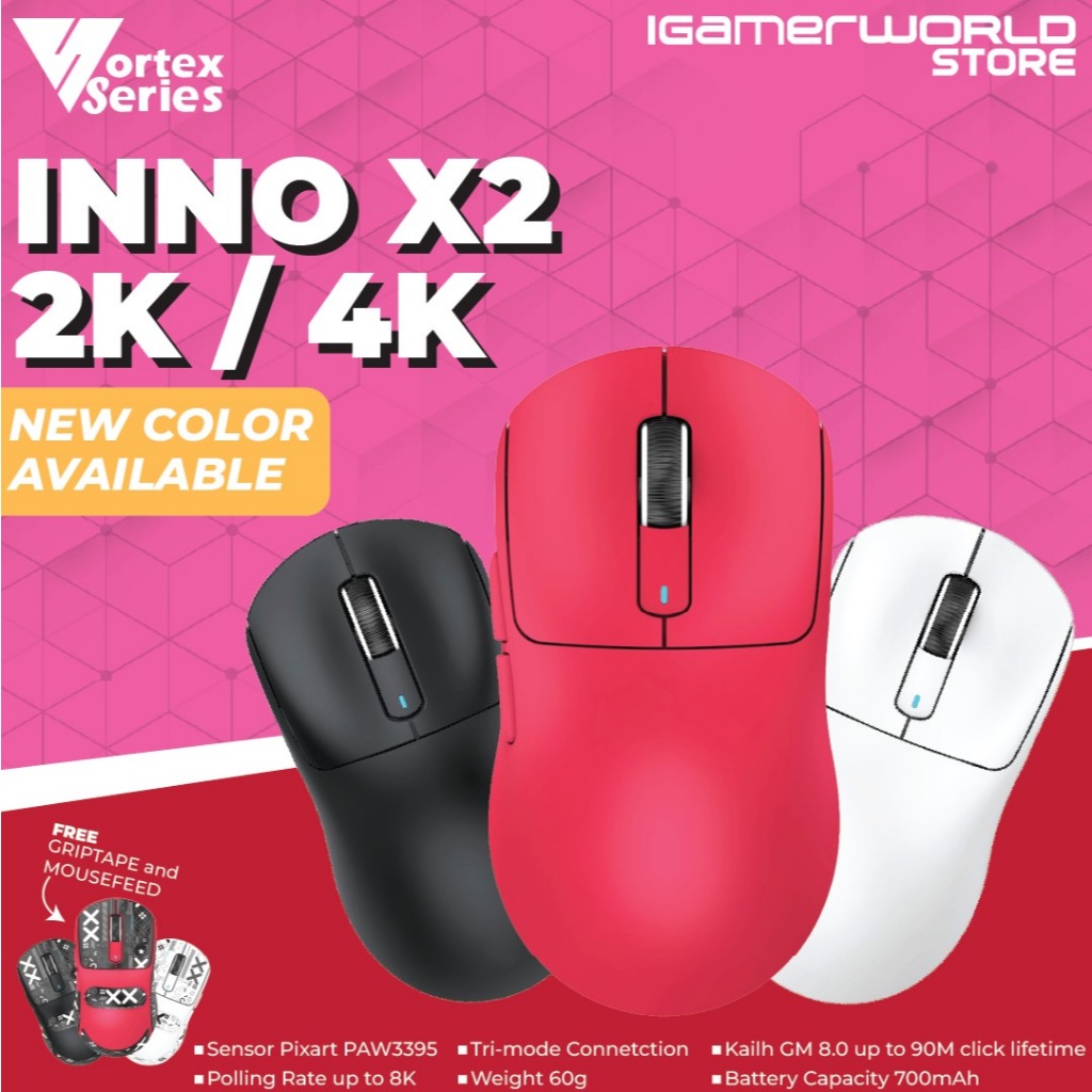 Jual VortexSeries INNO X2 4k/8k LightWeight Wireless Gaming Mouse ...