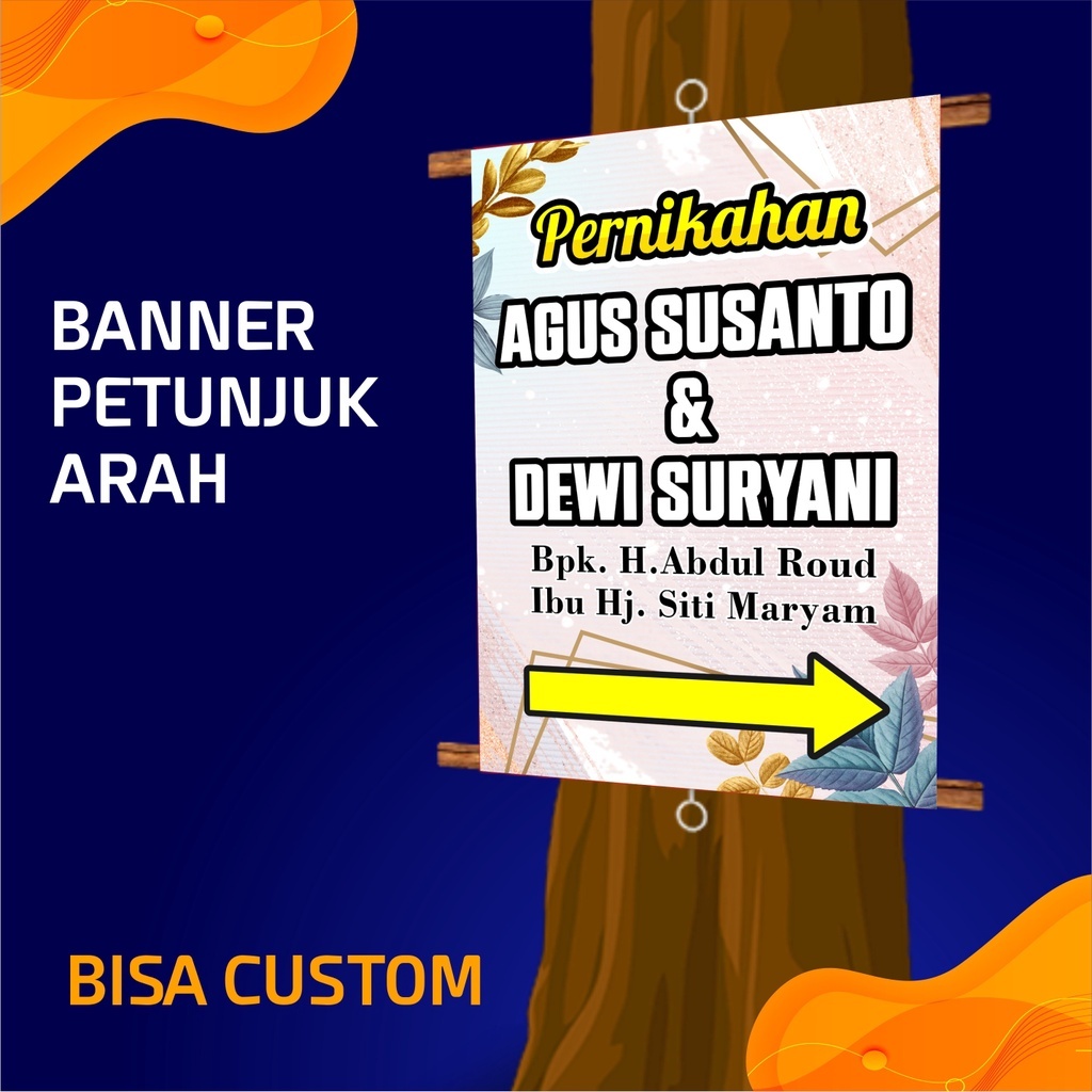 Jual BANNER WEDDING PETUNJUK ARAH JALAN | Shopee Indonesia