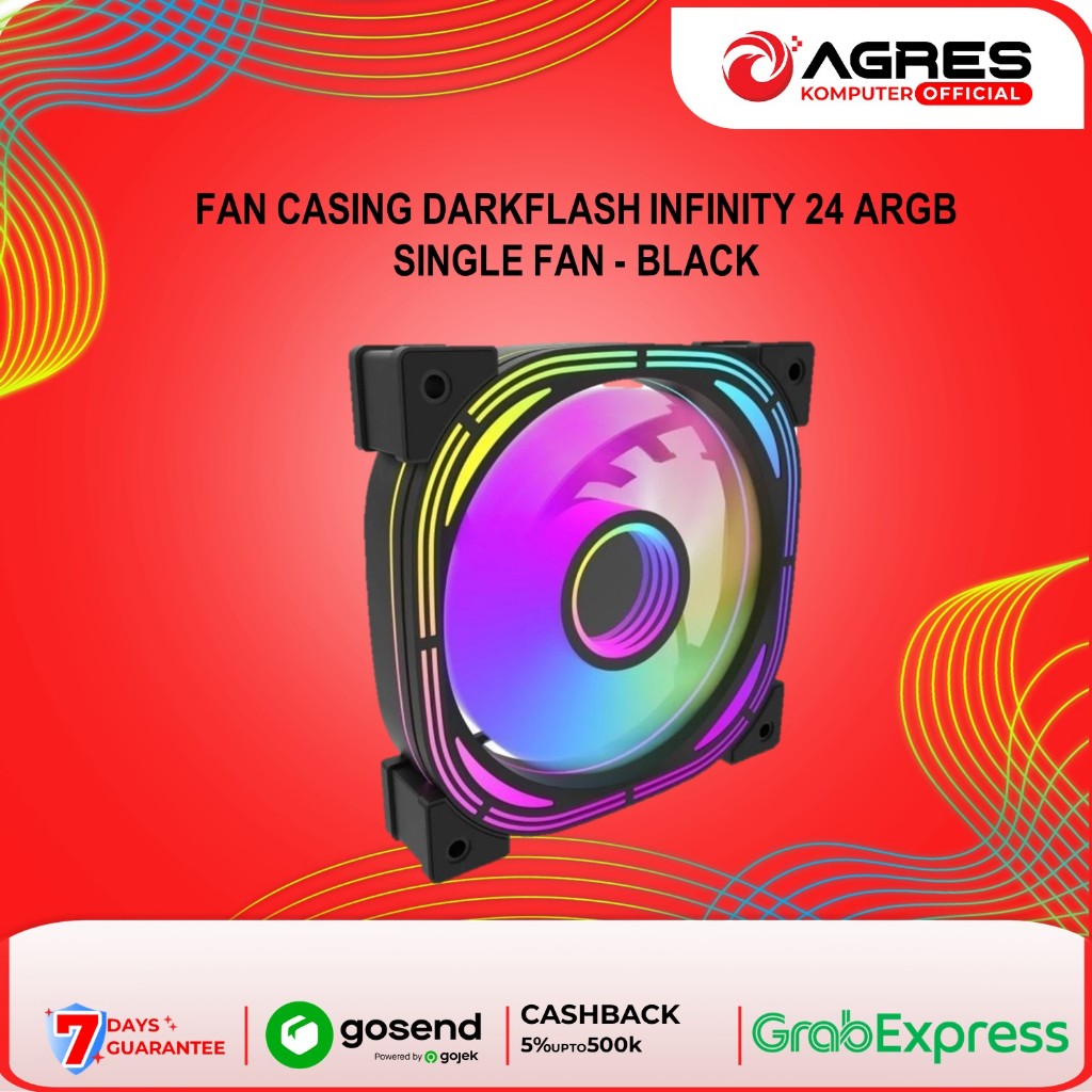 Jual FAN CASING DARKFLASH INFINITY 24 ARGB SINGLE FAN - BLACK | Shopee ...