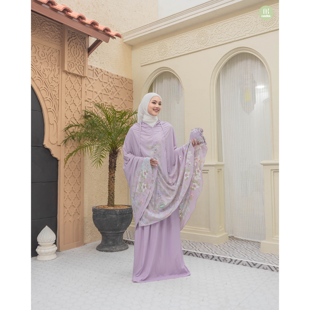 Jual Naeka Mukena Fatya 2in1 Genggam Mini Pocket Travel Motif Printing ...